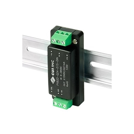 Cui Inc DC to DC Converter, 24V DC to 12/ -12V DC, 20VA, 0 Hz, DIN Rail PYB20-Q24-D12-DIN | Zoro